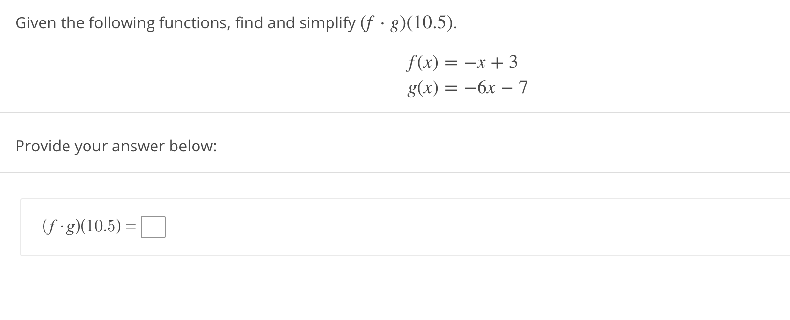 Solved Given The Following Functions Find And Simplify 