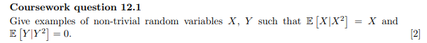 Solved Coursework question 12.1 Give examples of non-trivial | Chegg.com