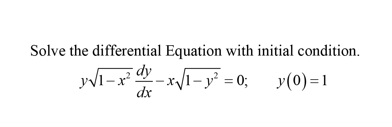 Solved Solve the differential Equation with initial | Chegg.com