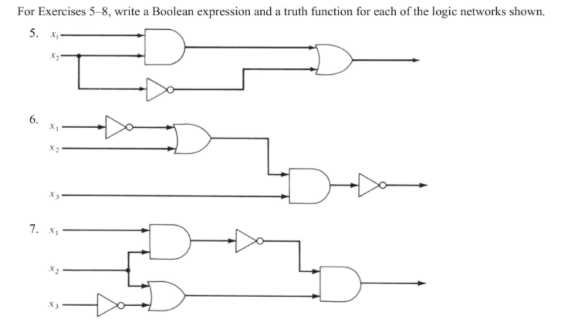 Solved For Exercises 5–8, write a Boolean expression and a | Chegg.com