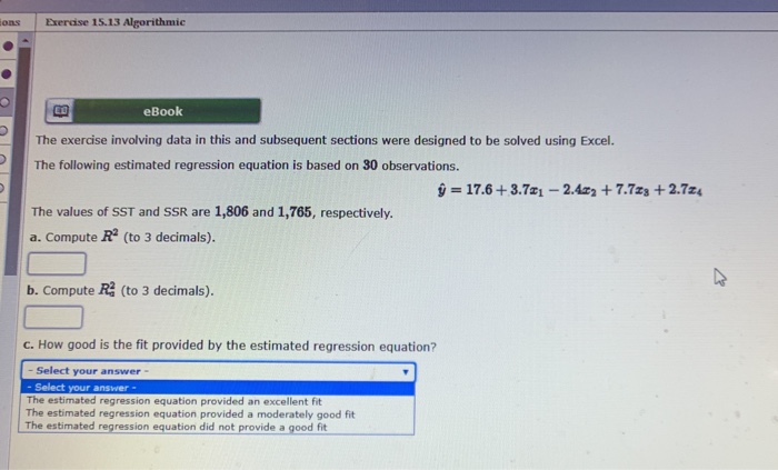 Solved os Exerdse 15.13 Algorithmic eBook The exercise | Chegg.com