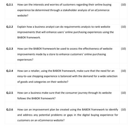 Solved Question 2 (Marks: 60) Study the case study below and | Chegg.com
