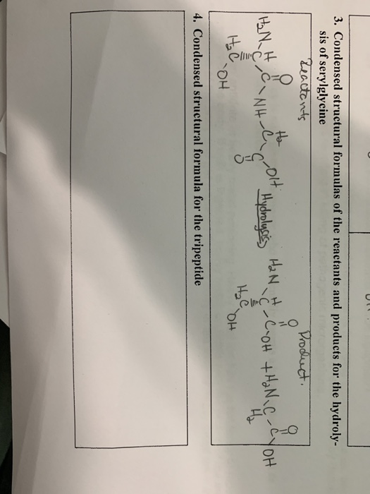 Solved 3. Condensed structural formulas of the reactants and | Chegg.com