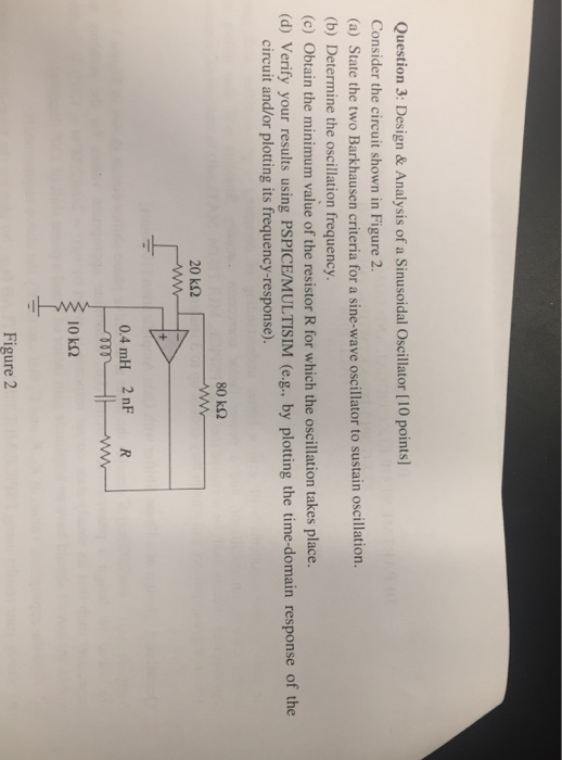Solved Question 3: Design & Analysis of a Sinusoidal | Chegg.com