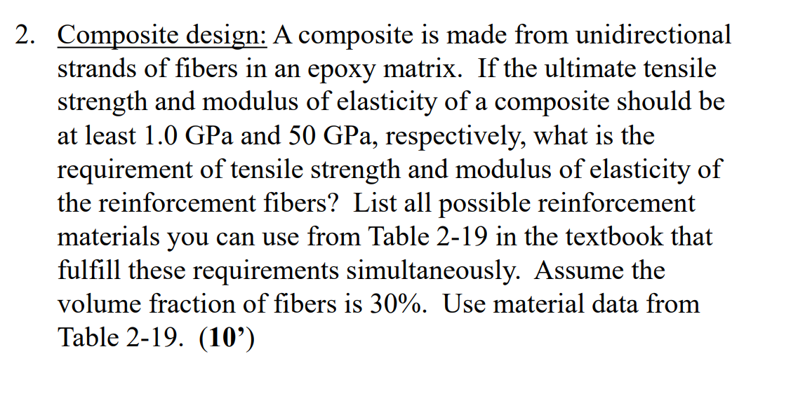 Solved 2. Composite design: A composite is made from | Chegg.com