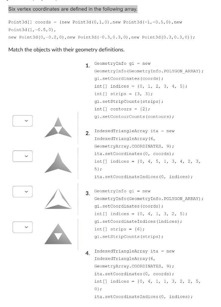 Six vertex coordinates are defined in the following | Chegg.com