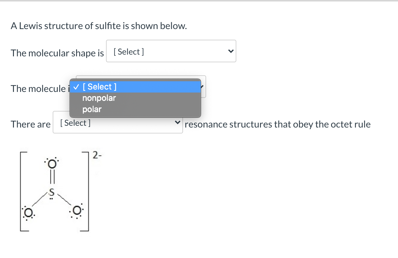 Sulfite Lewis Structure