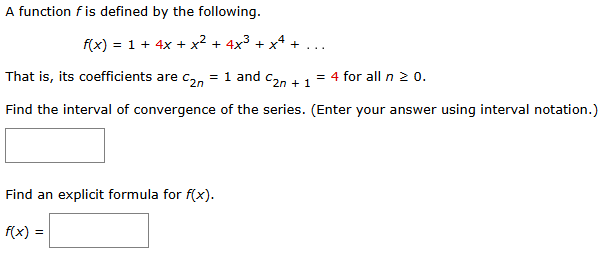 Solved A function f is ﻿defined by ﻿the | Chegg.com