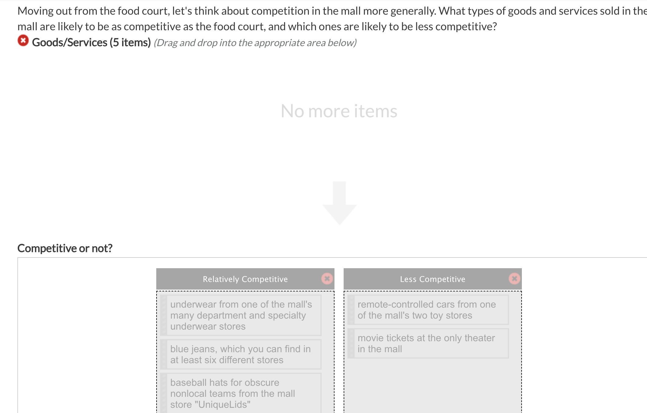Solved Moving out from the food court, let's think about | Chegg.com