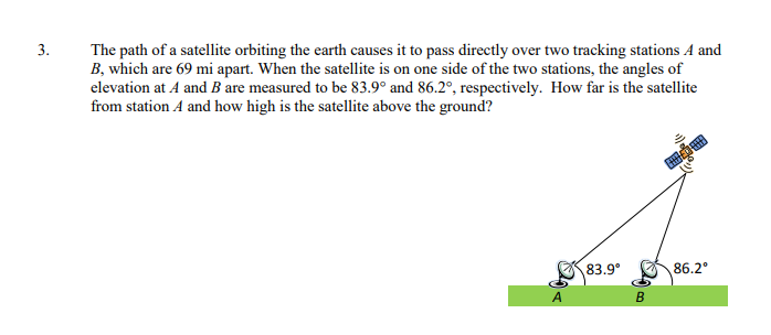 Solved 3. The path of a satellite orbiting the earth causes | Chegg.com