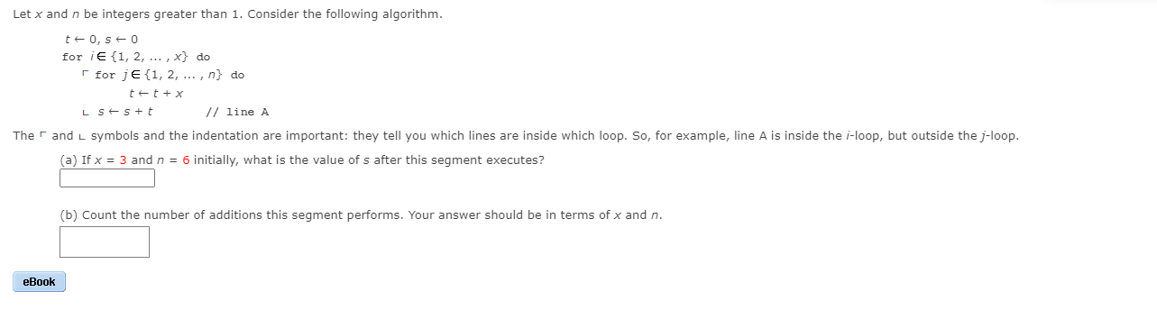 Solved Let x and n be integers greater than 1. Consider the | Chegg.com