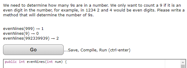 Solved We need to determine how many 9s are in a number. We | Chegg.com