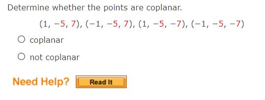 Solved Determine whether the points are | Chegg.com