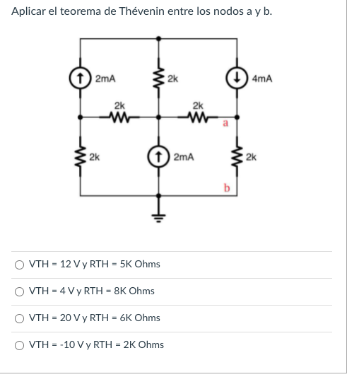 Solved Aplicar el teorema de Thévenin entre los nodos a y b. | Chegg.com