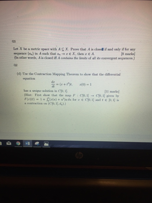 Solved 01 Let X be a metric space with A X. Prove that A is | Chegg.com