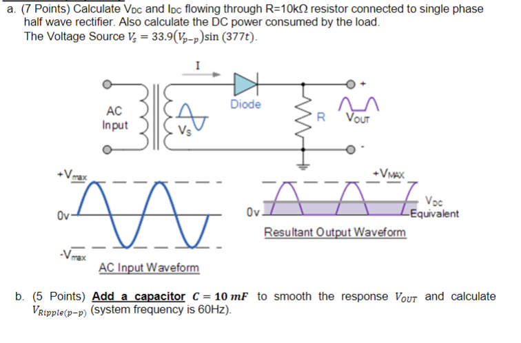Solved a. (7 Points) Calculate Voc and loc flowing through | Chegg.com
