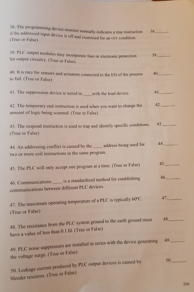 Solved 38. The programming device monitor normally indicates | Chegg.com