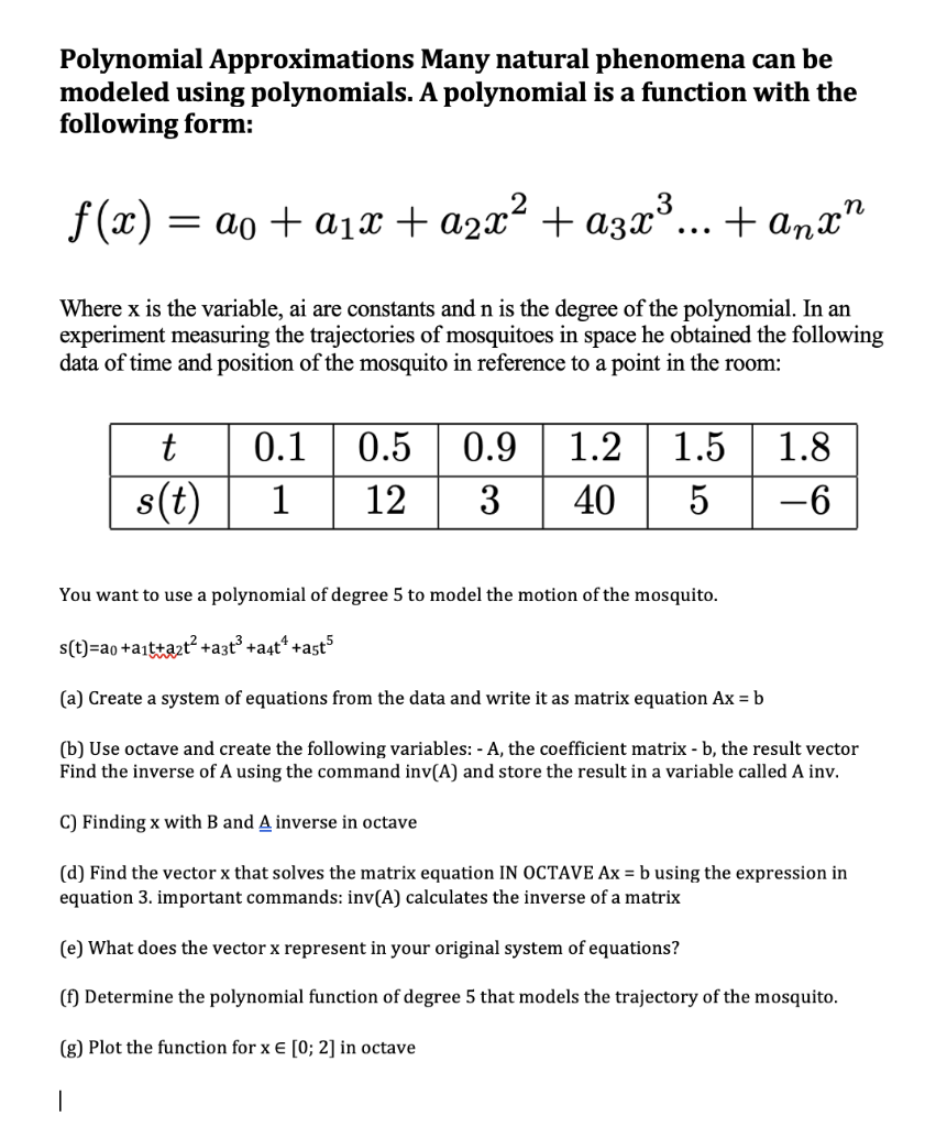 Polynomial Approximations Many natural phenomena can | Chegg.com