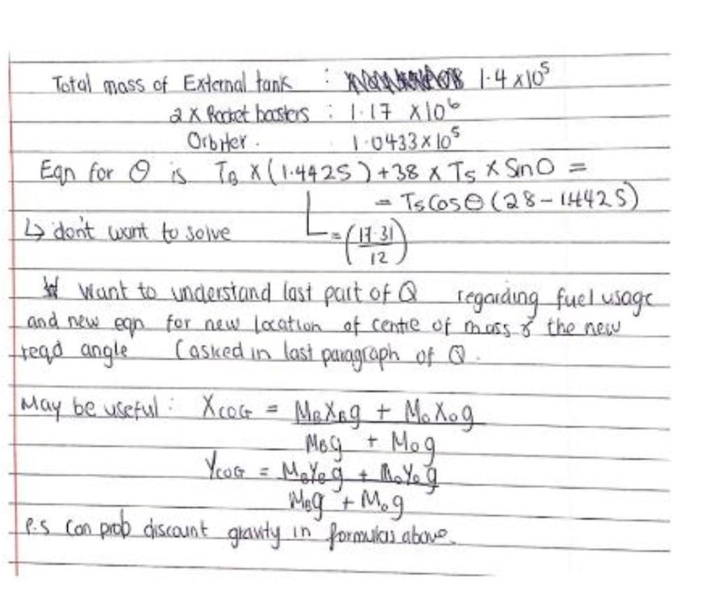 Solved Problem 3.2.5: A model of the space shuttle is shown | Chegg.com