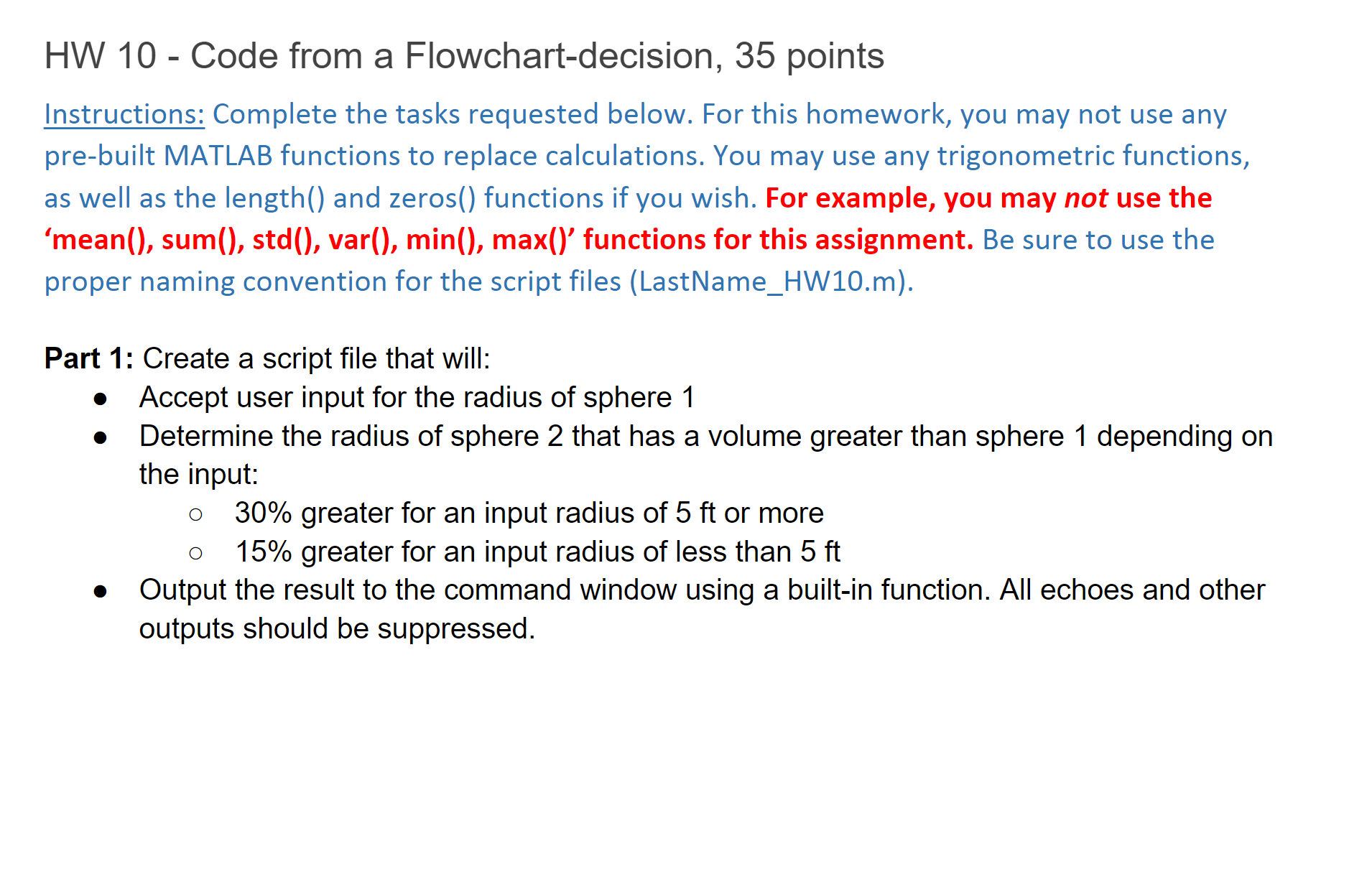 Solved HW 10 - Code from a Flowchart-decision, 35 points | Chegg.com