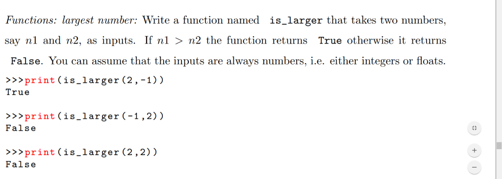 Solved Functions: largest number: Write a function named | Chegg.com