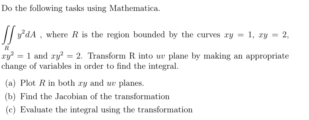 Solved Solve this problem using " MATHEMATICA Sooftware ". | Chegg.com