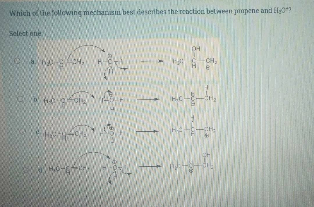 Solved Which of the following mechanism best describes the | Chegg.com