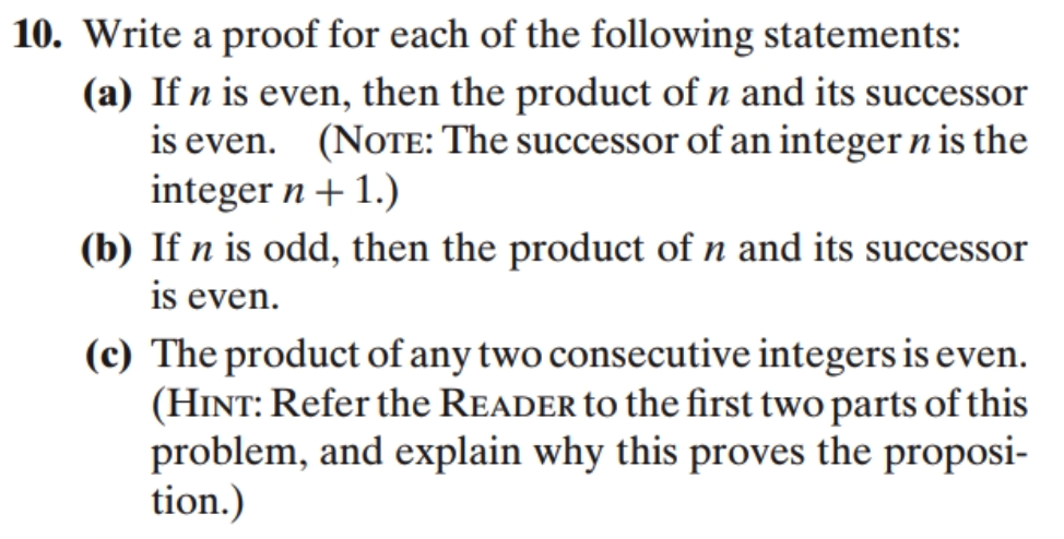 Solved 10. Write a proof for each of the following | Chegg.com