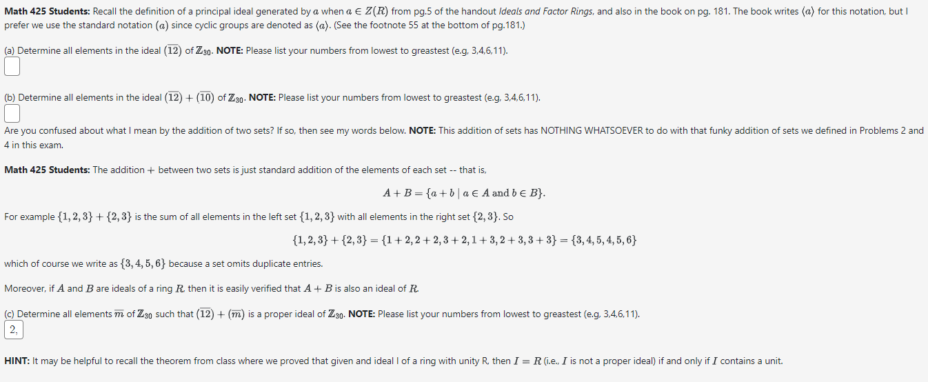 Solved prefer we use the standard notation (a) since cyclic | Chegg.com