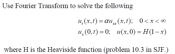 Use Fourier Transform to solve the following | Chegg.com