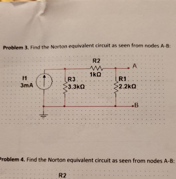 Solved: Problem 3. Find The Norton Equivalent Circuit As S... | Chegg.com