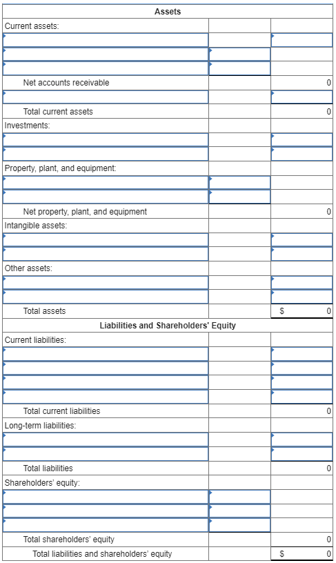 Solved Exercise 3-7 (Static) Balance sheet preparation; | Chegg.com