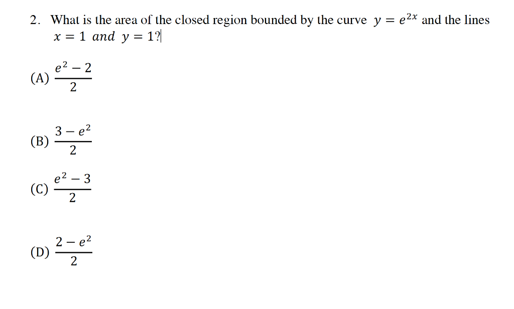 Solved 2. What is the area of the closed region bounded by | Chegg.com