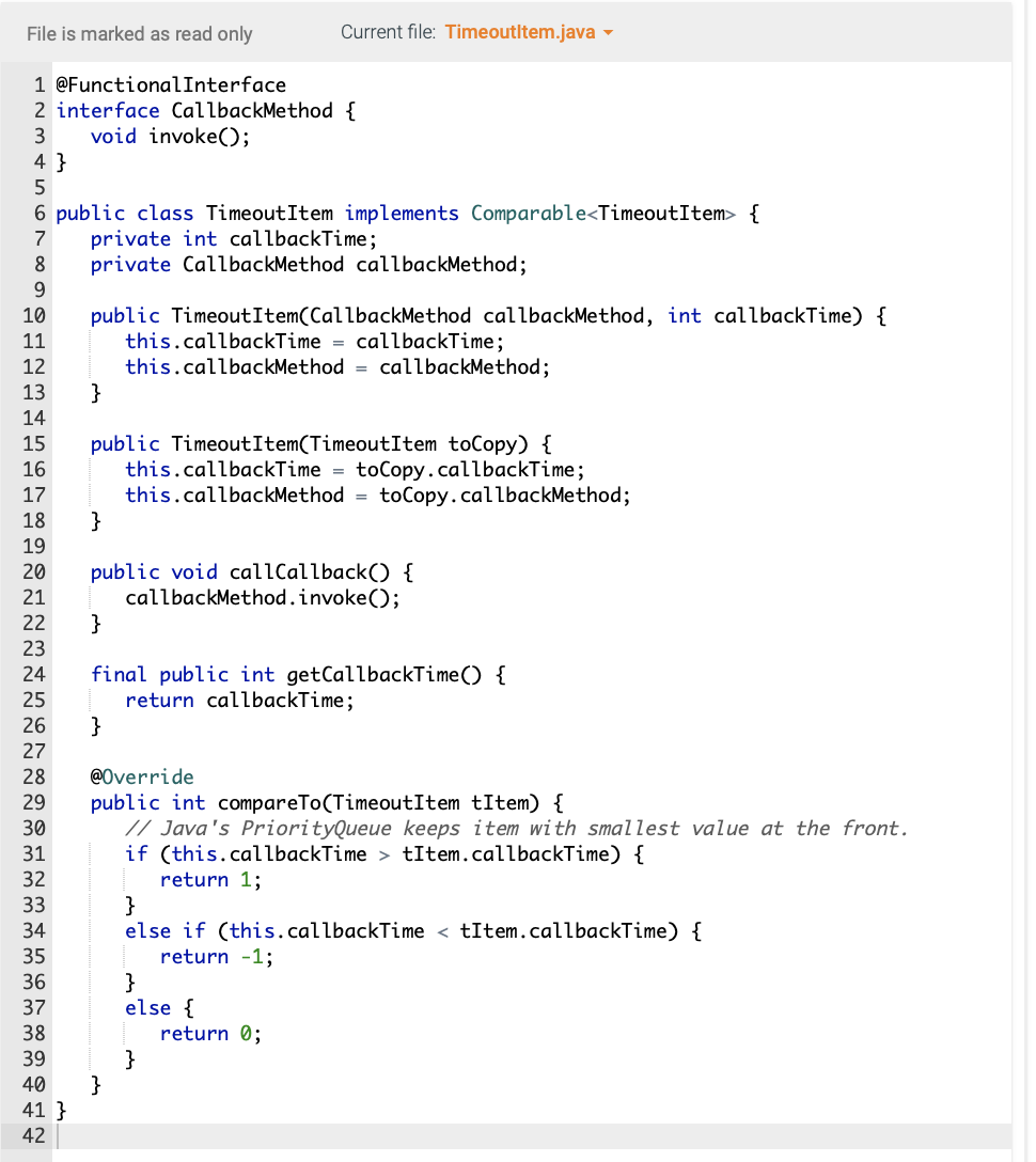 Solved 9.8 LAB: Timeout manager with PriorityQueue Timeout | Chegg.com