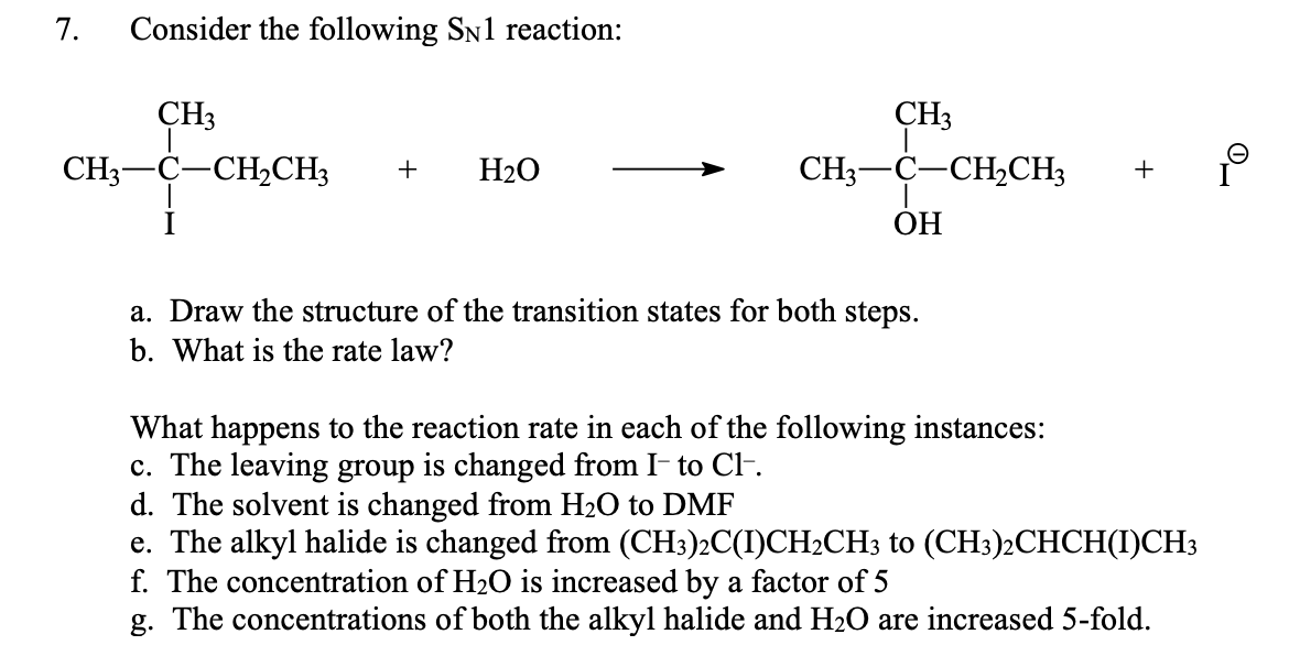 Solved 7. Consider the following Syl reaction: CH3 | Chegg.com