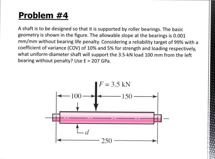 Solved Problem #4 A shaft is to be designed so that it is | Chegg.com