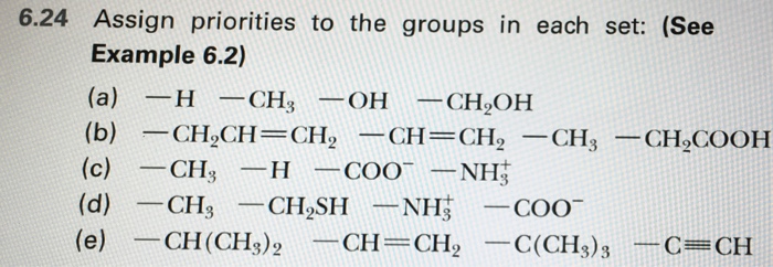 Solved 6.24 Assign priorities to the groups in each set: | Chegg.com