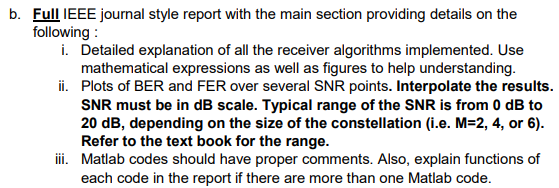 Goal: Design a baseband receiver that recovers the | Chegg.com
