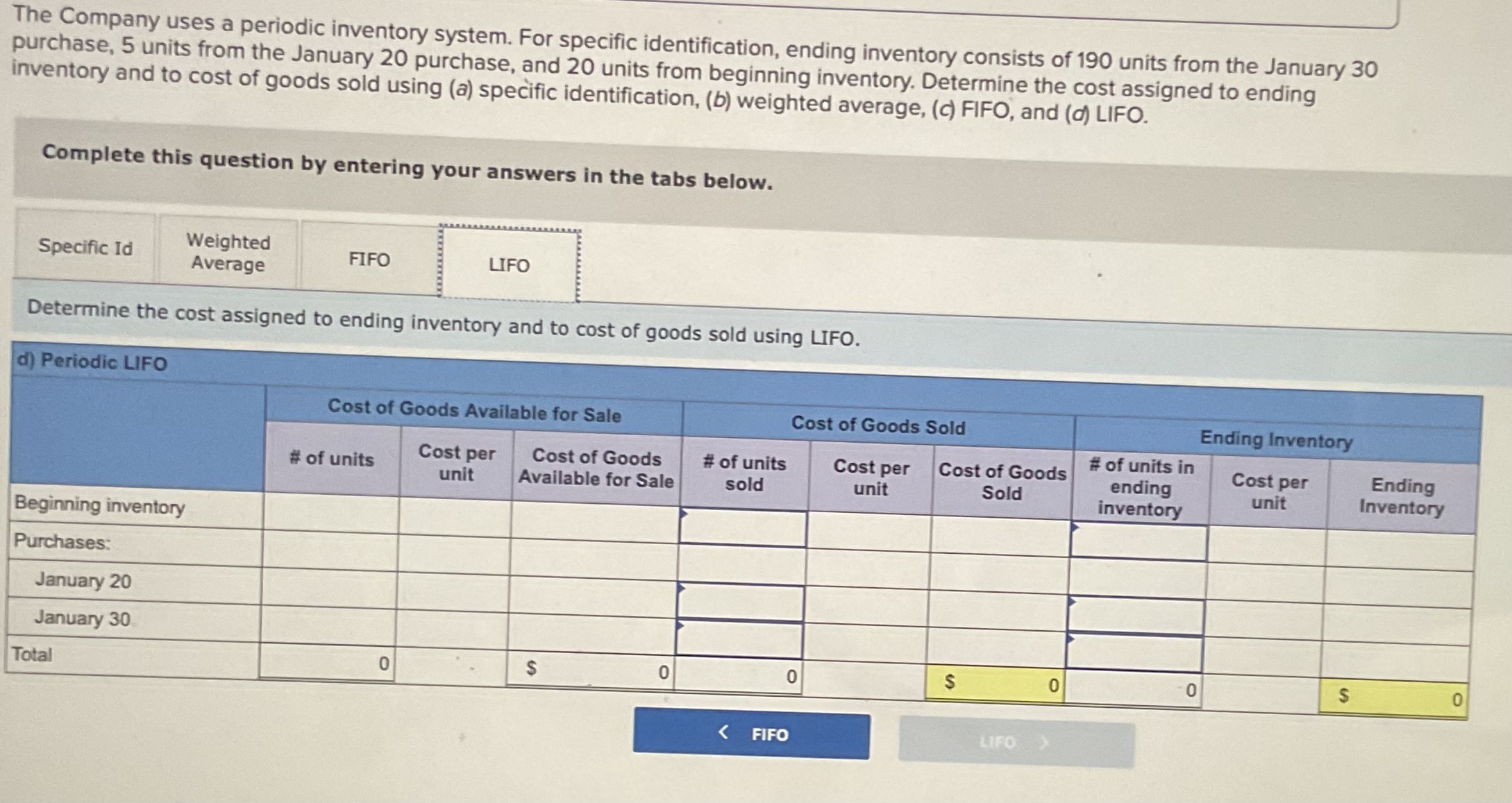 Solved The Company uses a periodic inventory system. | Chegg.com
