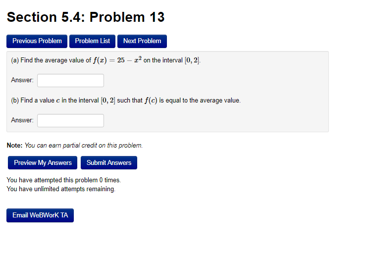 Solved Section 5.4: Problem 10 Previous Problem Problem List | Chegg.com