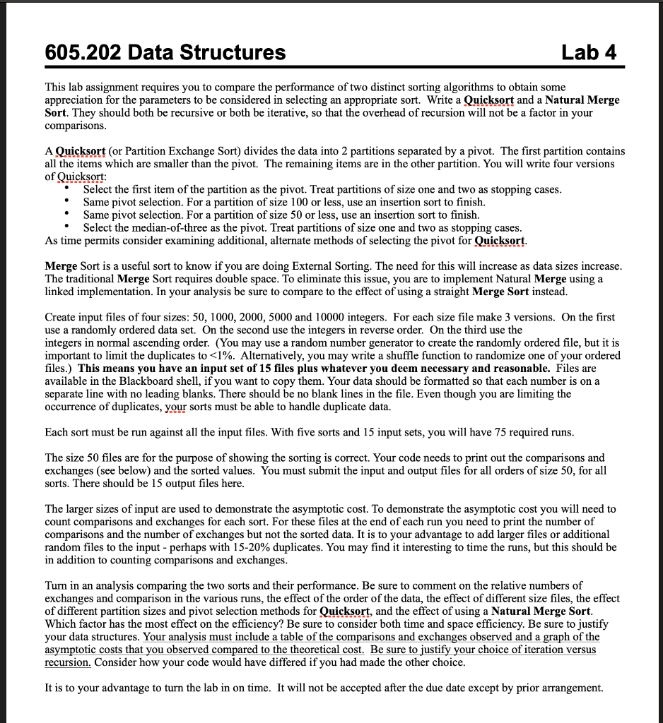 Solved This lab assignment requires you to compare the | Chegg.com
