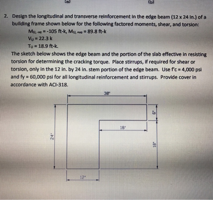 Solved 2. Design the longitudinal and transverse | Chegg.com
