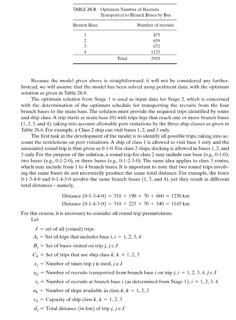 Case 5: Optimal Ship Routing and Personnel Assignment | Chegg.com