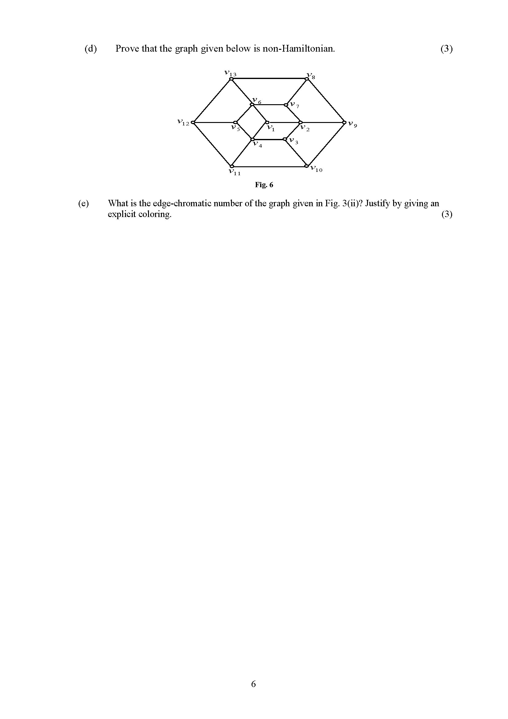 Solved (d) ﻿Prove that the graph given below is | Chegg.com