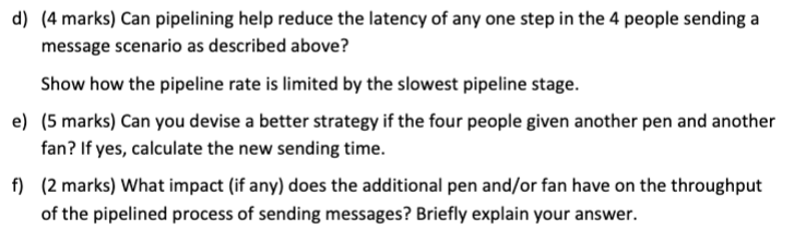 Solved Question 1 - Pipelining (20 marks) Robin, Bryan, | Chegg.com