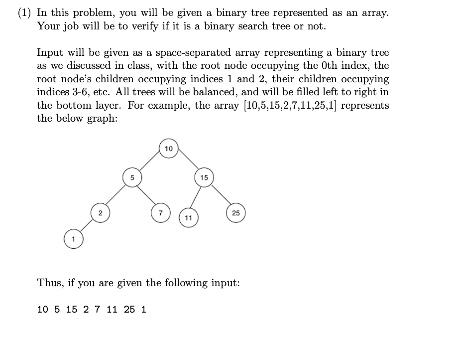 1 In This Problem You Will Be Given A Binary Tree 1962