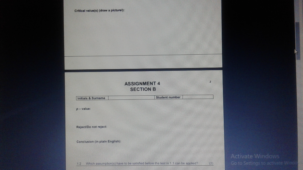 Solved LASS TEST 1 1 / 4 C QUESTION 1 [12] A customer | Chegg.com