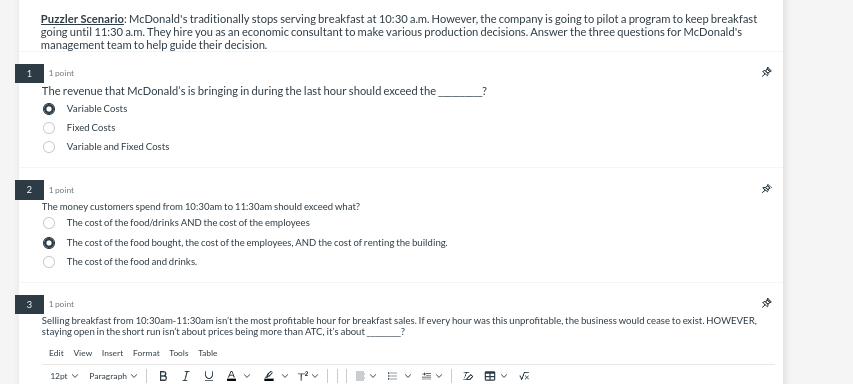 Solved Puzzler Scenario: McDonald's traditionally stops | Chegg.com
