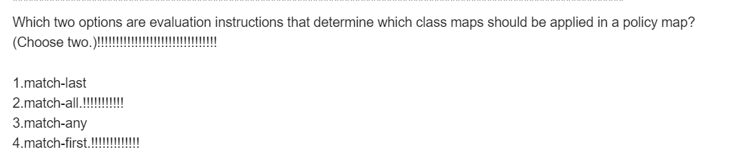 Solved Which two options are evaluation instructions that | Chegg.com