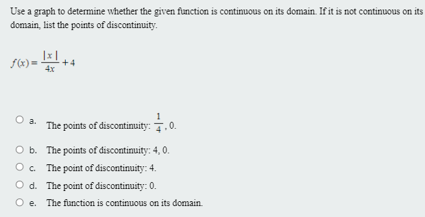 Solved Use a graph to determine whether the given function | Chegg.com